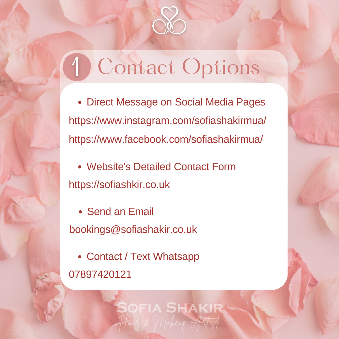 Book Now – Bridal Hair & Makeup Artist: Sofia Shakir